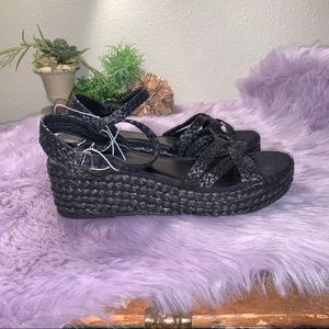 a new day | Shoes | A New Day Nwot Black Espadrille Wedge Sandals ...